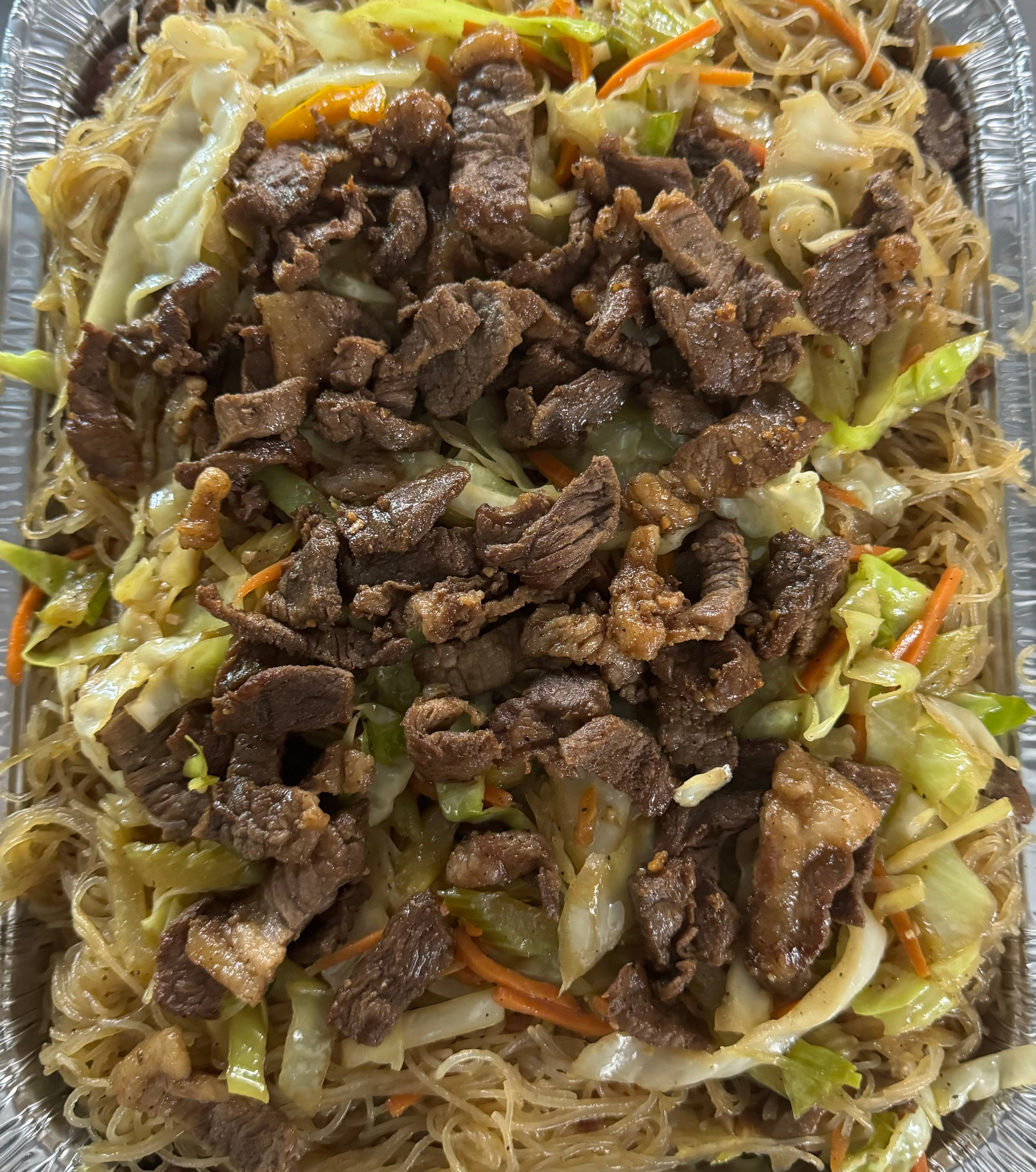 Beef Pancit Bihon Only (Large Pan) | Mae's Famous Asian Food