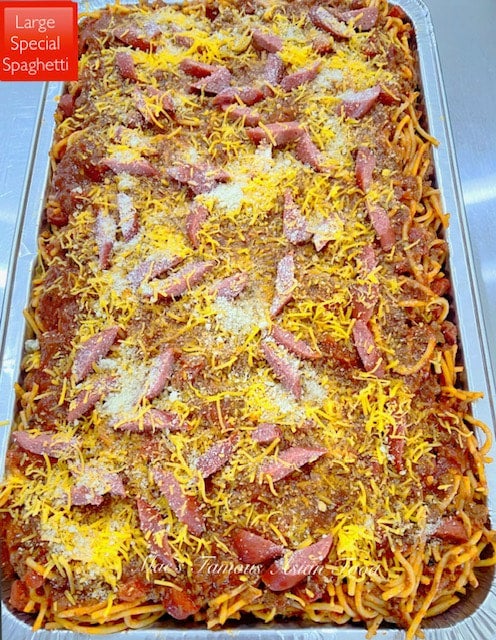 Famous Filipino-Style Spaghetti (Large Pan Size) | Mae's Famous Asian Food