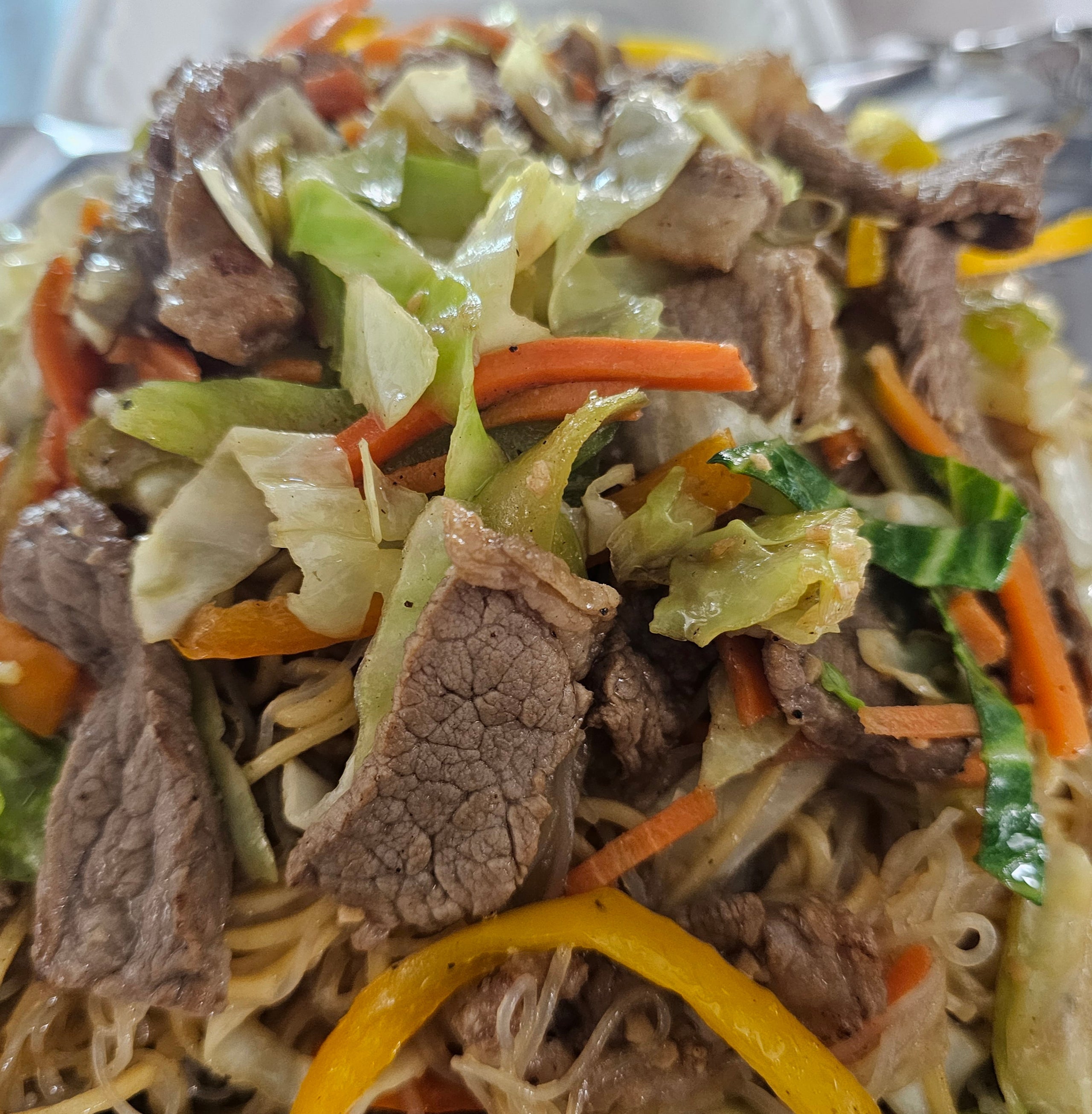 Beef Pancit Bihon (Large Pan Size) | Mae's Famous Asian Food
