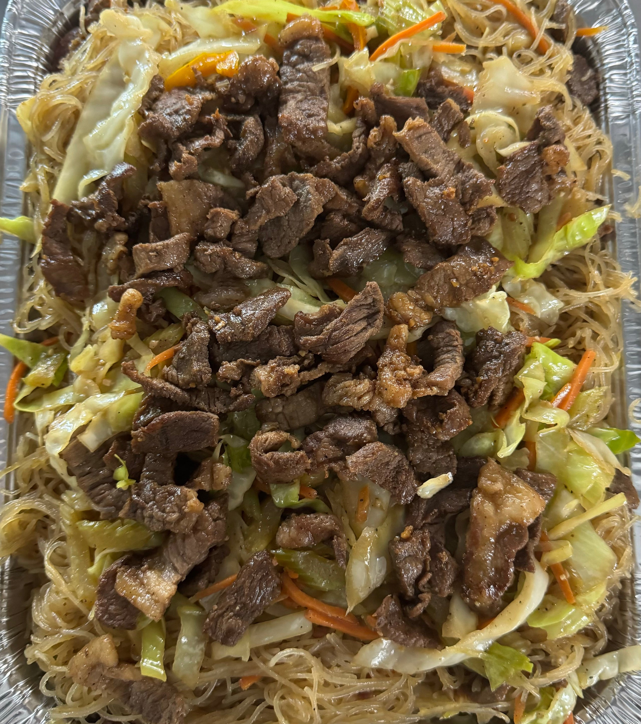 Beef Pancit Bihon Only (Large Pan Size) | Mae's Famous Asian Food