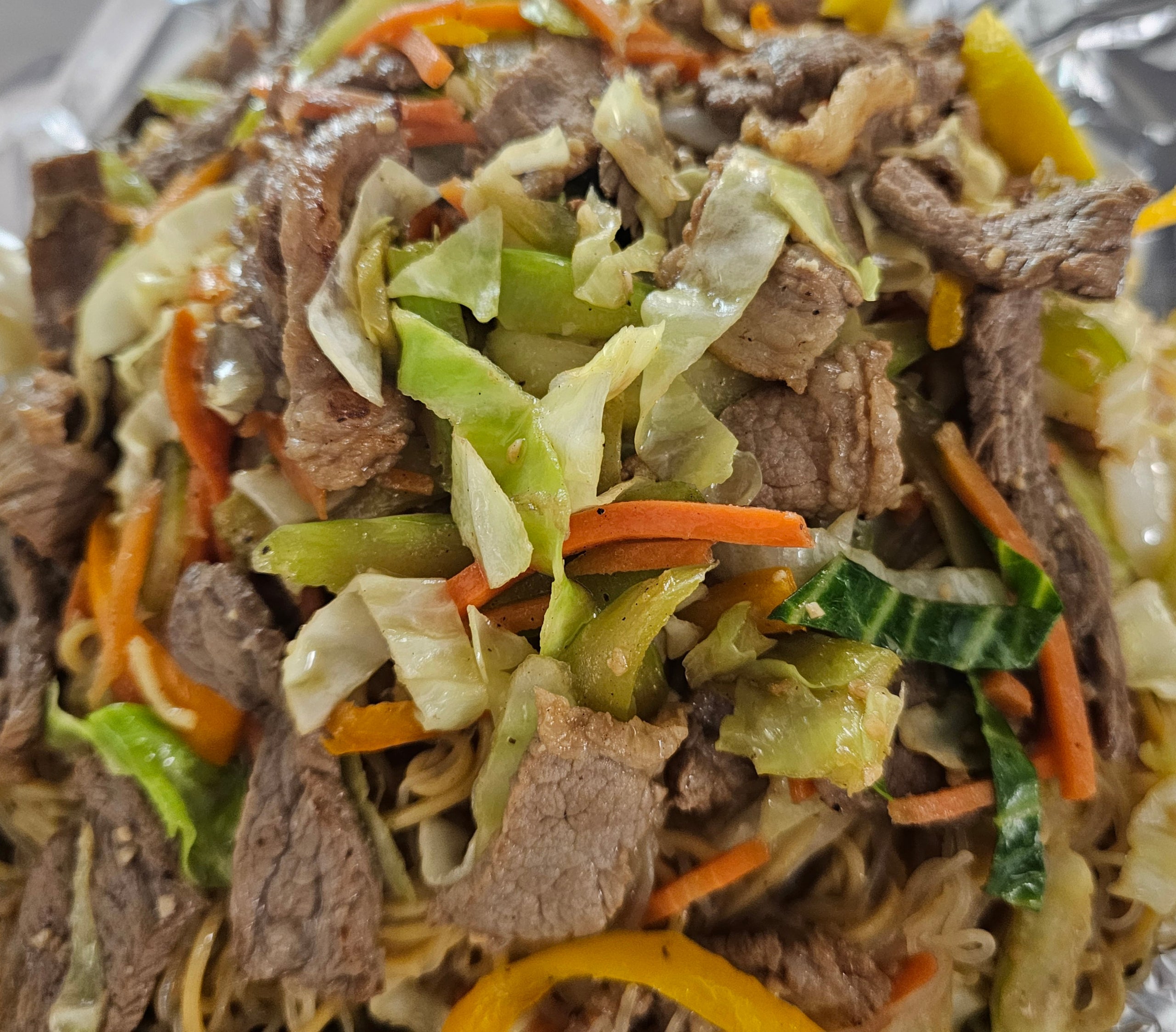 Beef Pancit Mixed Bihon/Canton (Large Pan Size) | Mae's Famous Asian Food