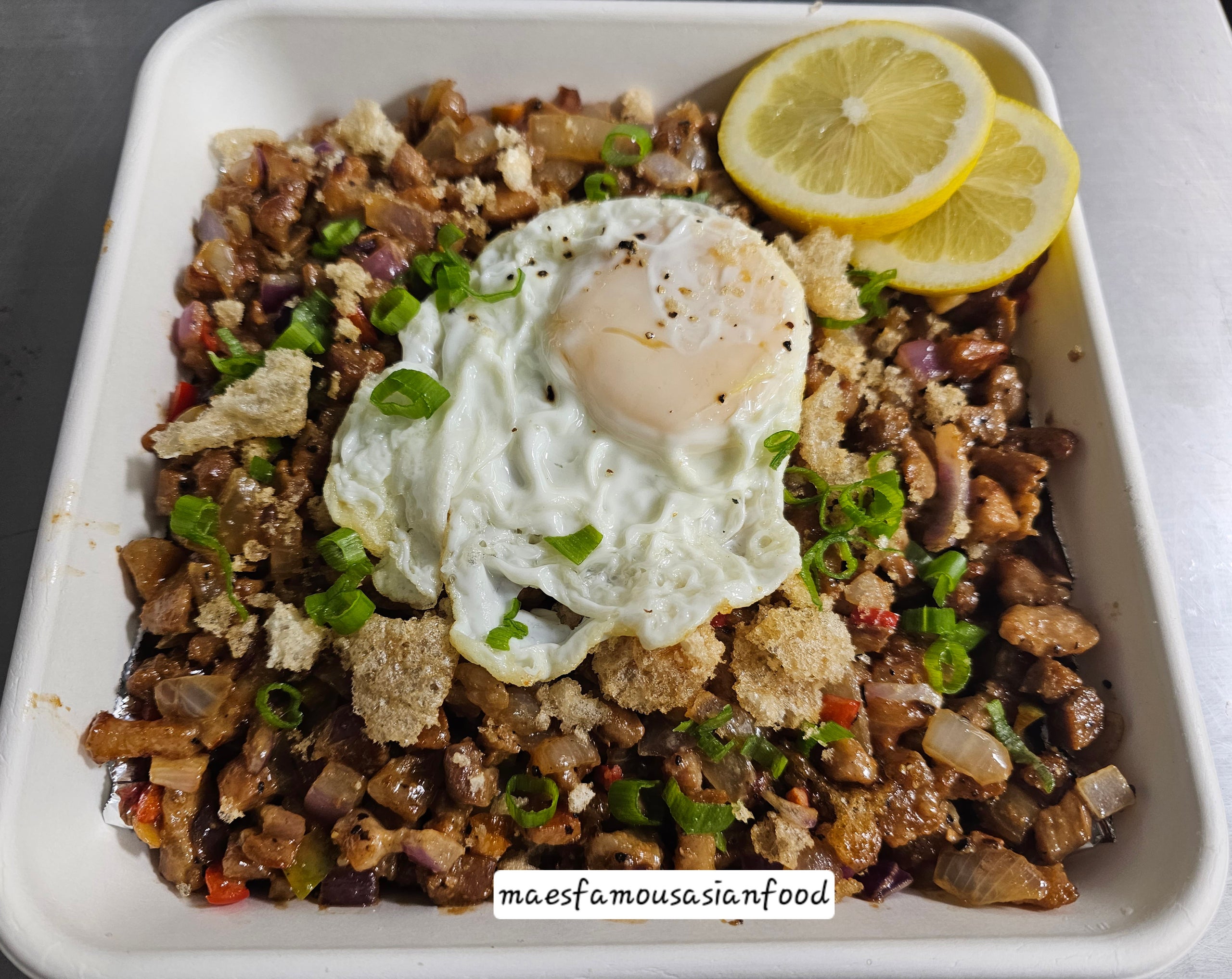 Pork Sisig "Sizzling Platter Size" need 24hrs notice | Mae's Famous ...